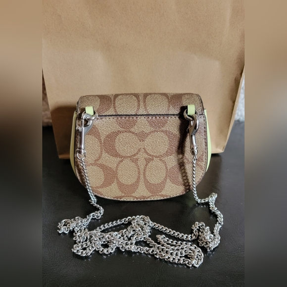 Coach | Bags | Coach Morgan Card Case On A Chain In Signature Canvas ...